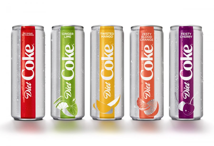 Diet Coke sleek can lineup – Ozarks Coca-Cola/Dr Pepper Bottling Company